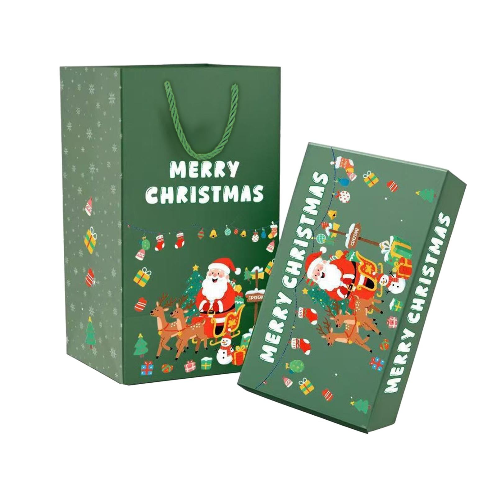 20 Pieces Holiday Gift Box Christmas Tote Pouch Folding Design for ...