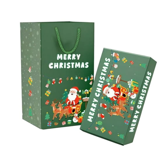 20 Pieces Holiday Gift Box Christmas Tote Pouch Folding Design for ...