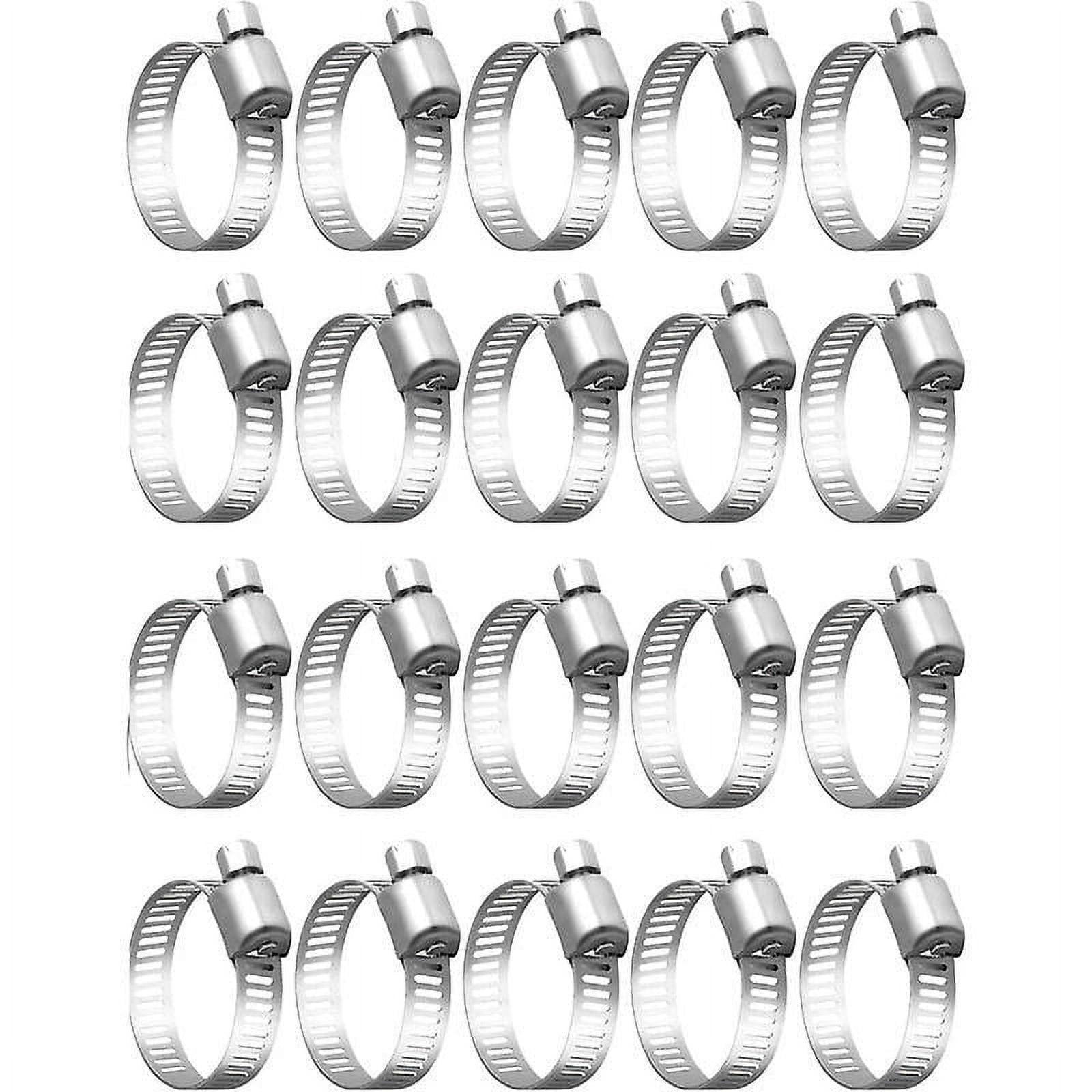 20 Pieces Hose Clamp, 40-60mm Adjustable Hose Clamp, 304 Stainless ...