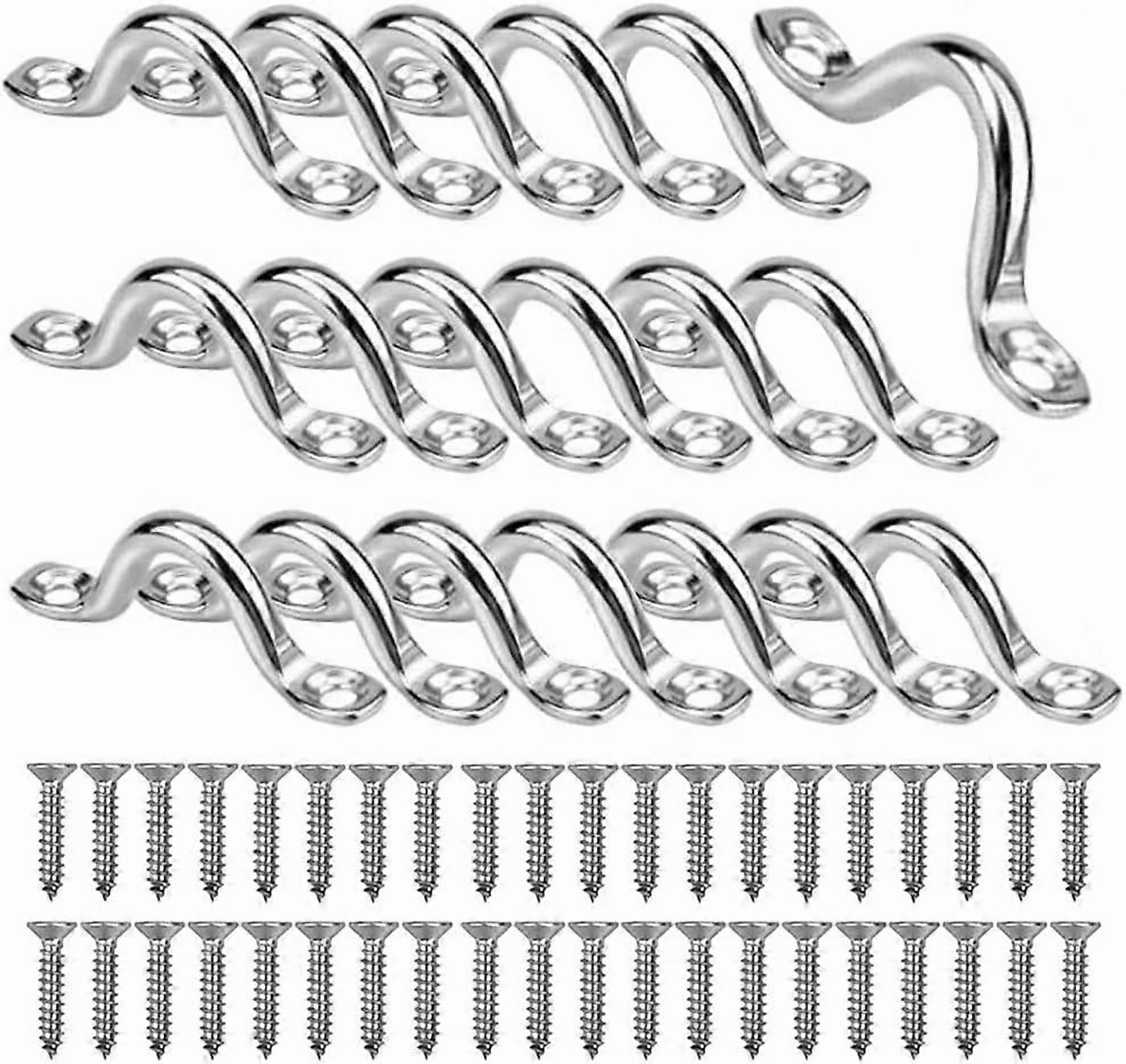 20 Pieces Kayak Deck Buckles Eyelet Plate 4mm Marine Deck Buckle ...