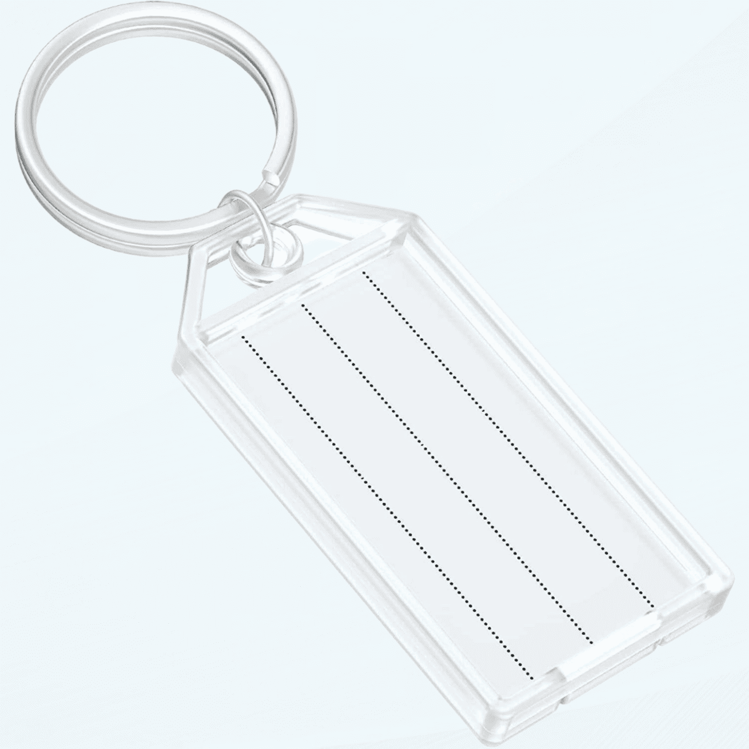 20 Pieces Key Tags 2 Inch Plastic Key Chain Tags with Ruled Blank Paper ...