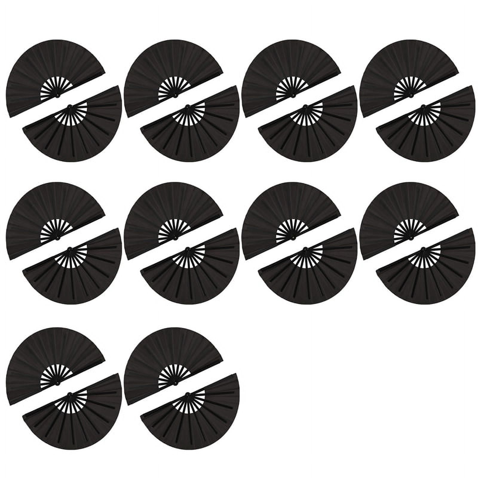 20 Pieces Large Folding Fan Nylon Cloth Handheld Folding Fan Chinese ...
