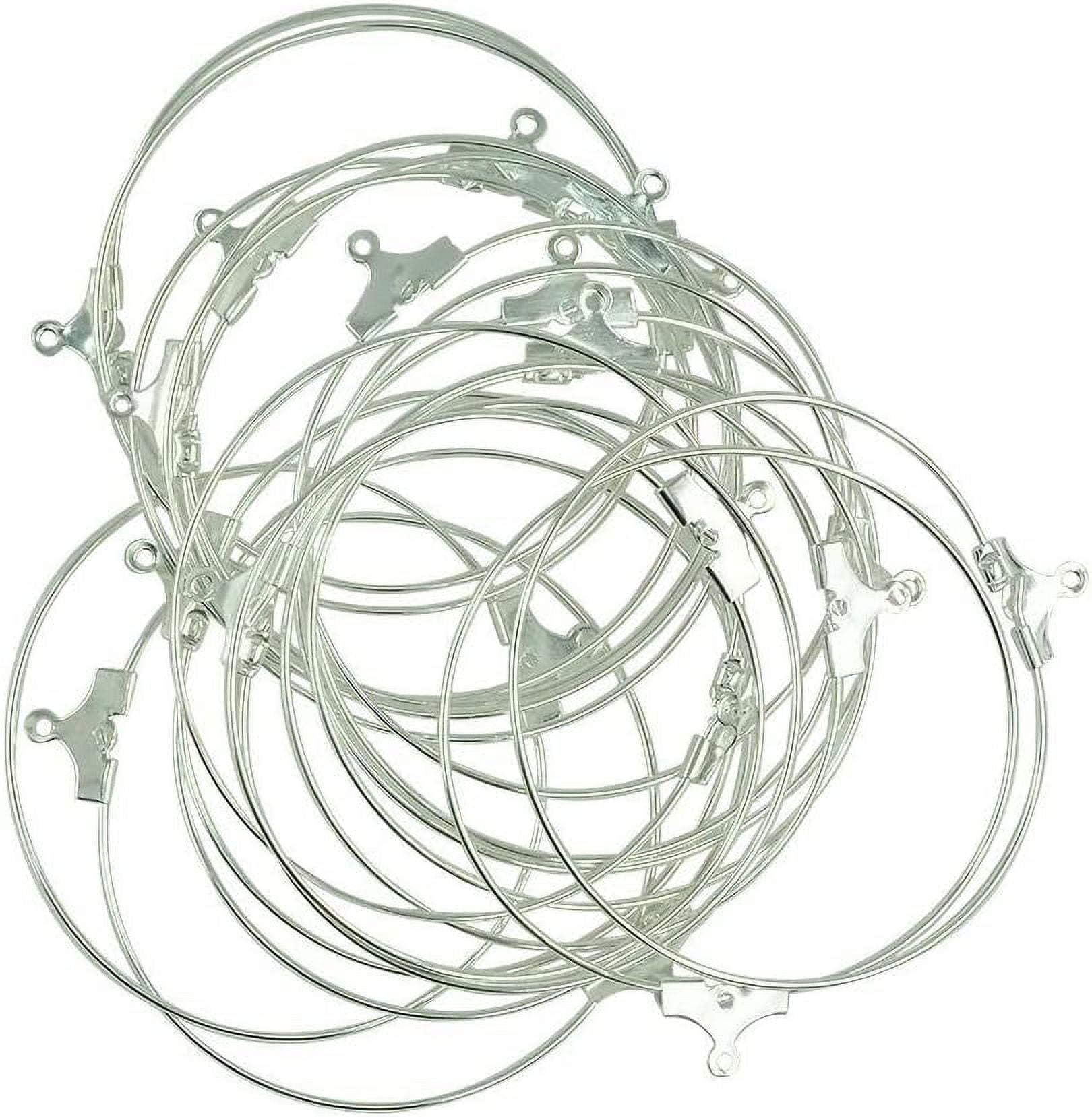 20 Pieces/ Lot Silver White Beading Hoop Loop Earring Ear Wire Jewelry ...