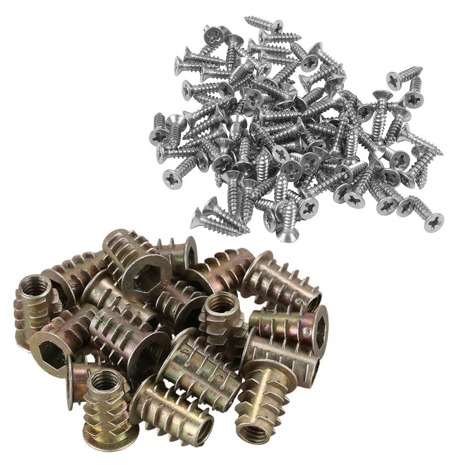 20 Pieces M6X 15mm Hexagon Socket Screw Thread Insert Nut with 100X ...