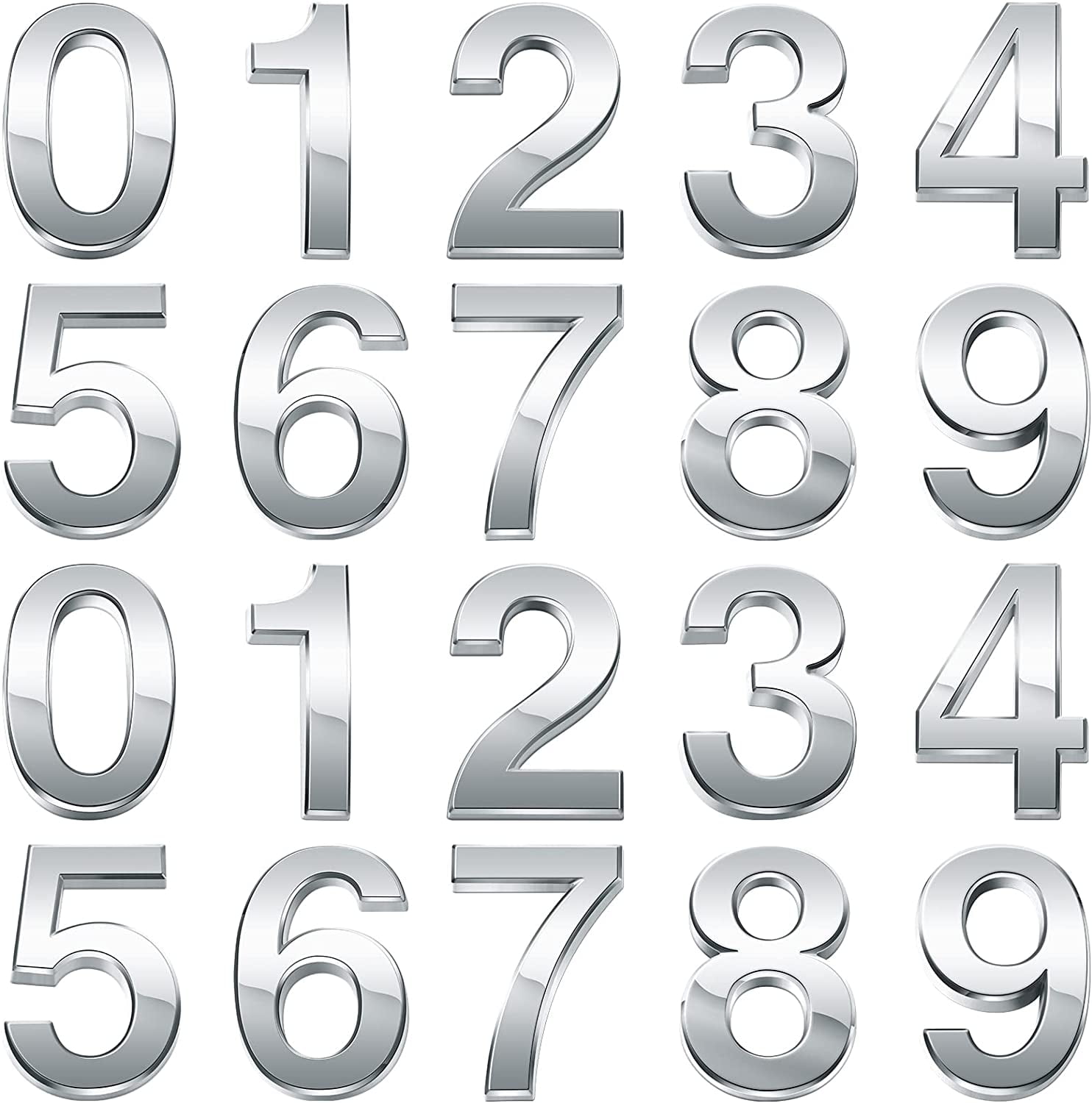 20 Pieces Mailbox Numbers for House Outside 0-9 Door Room Signs Self ...