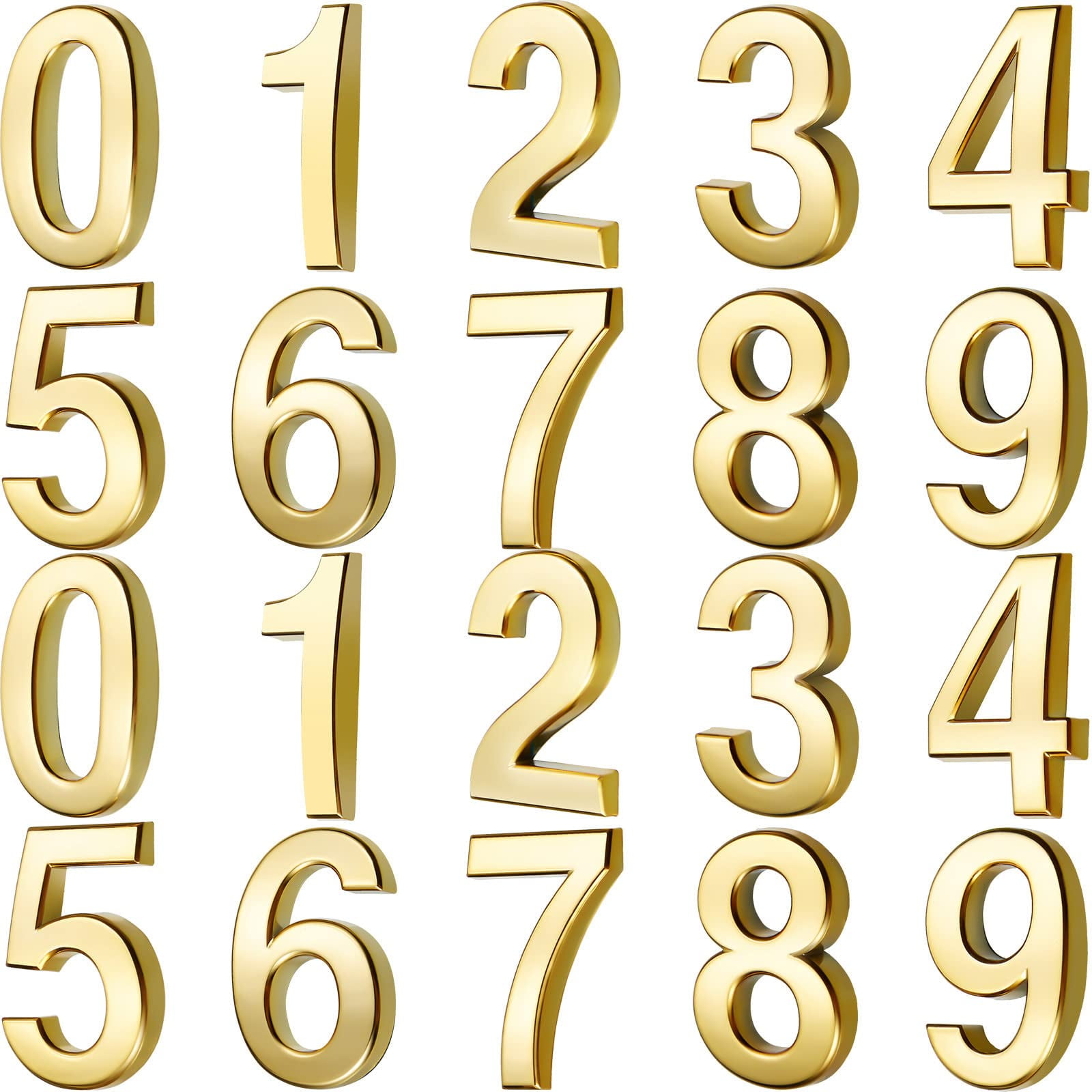 20 Pieces Mailbox Numbers for House Outside 0-9 Door Room Signs Self ...