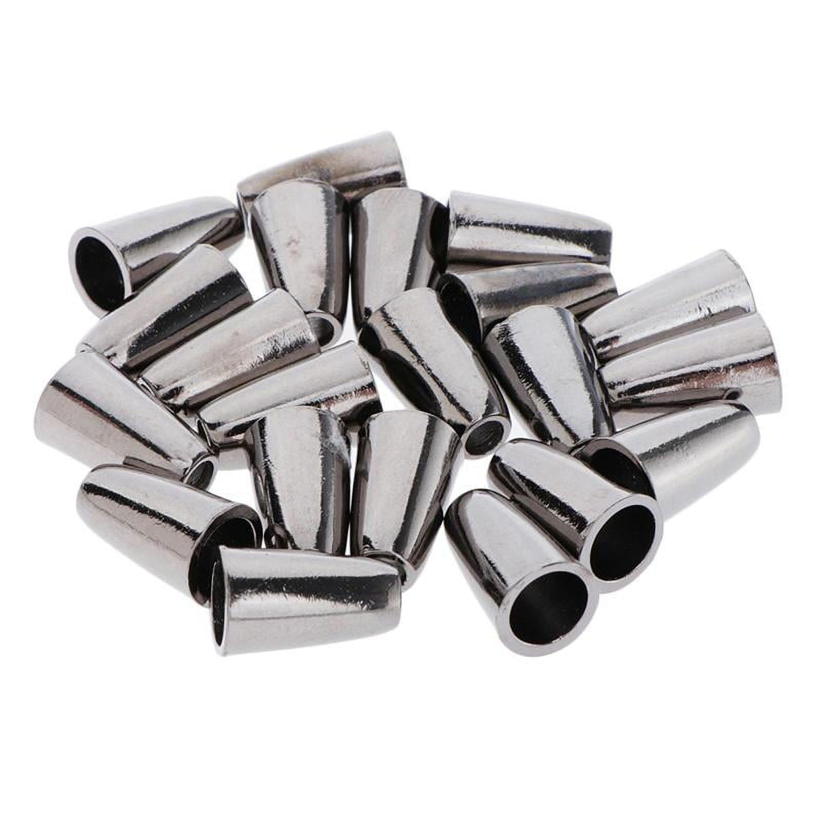20 Pieces Metal Cord Locks Fastener Ends Stopper for Clothing Sewing ...