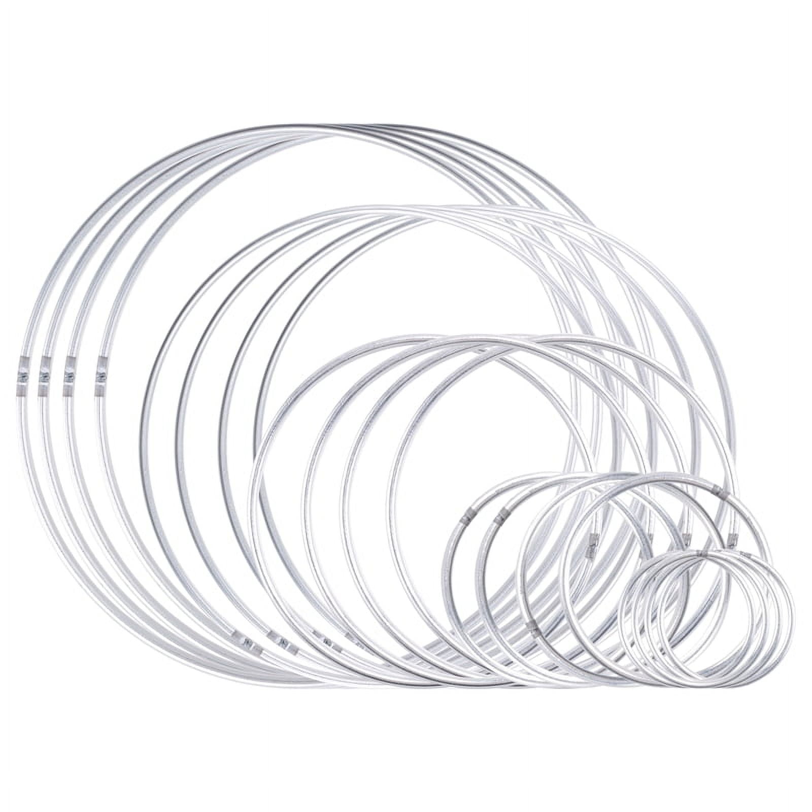 20 Pieces Metal Dream Catcher Rings Hoops Steel Craft Silver Rings for ...