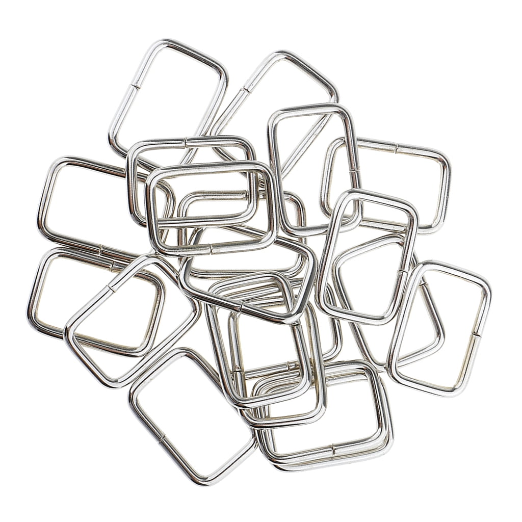20 Pieces Metal Square Buckle Connector for DIY 25x16x2.8mm - Walmart.com