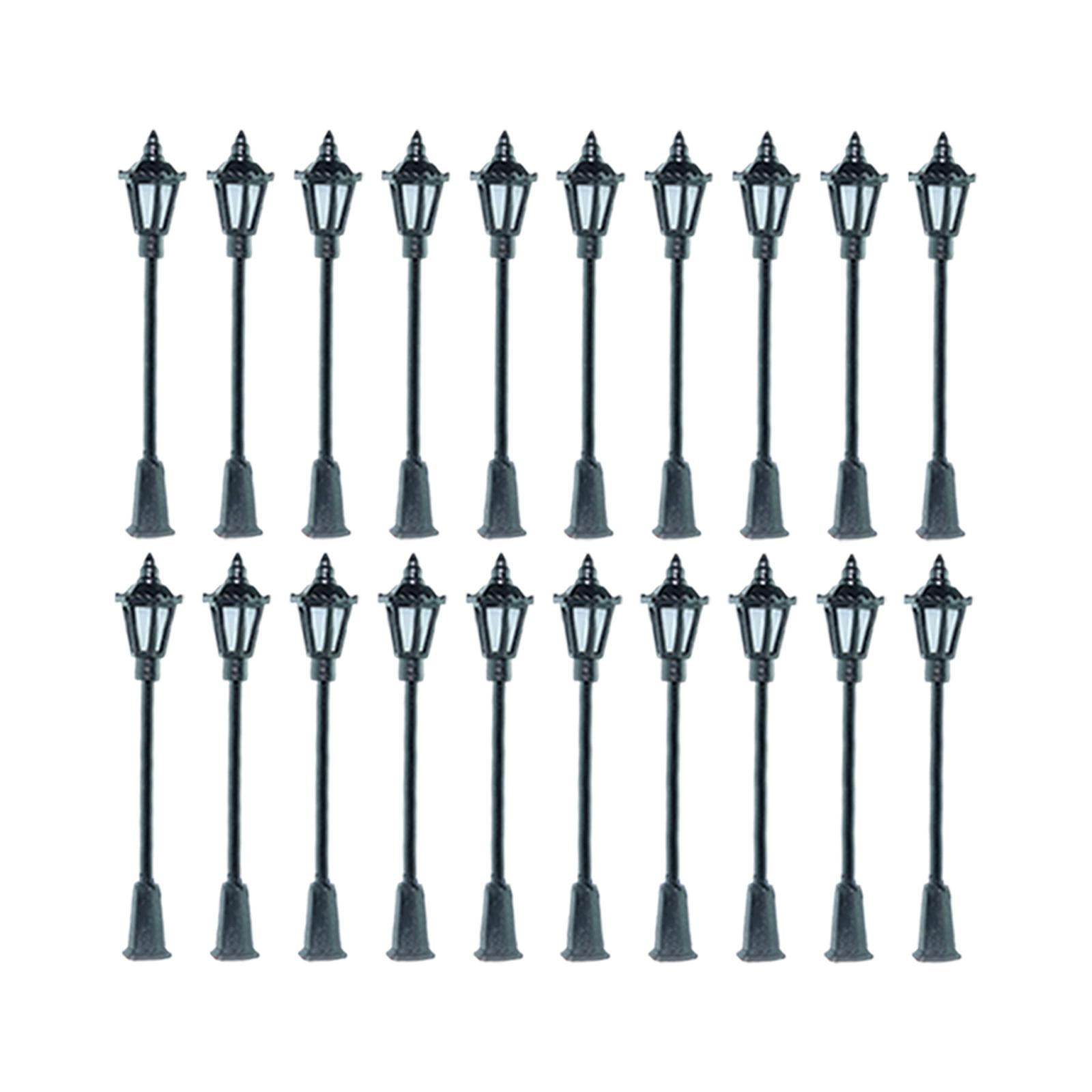 20 Pieces Model Railway Lamps Mini Street Lights European Design ...
