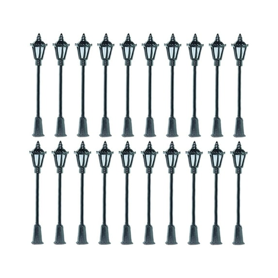 20 Pieces Model Railway Lamps Mini Street Lights European Design ...