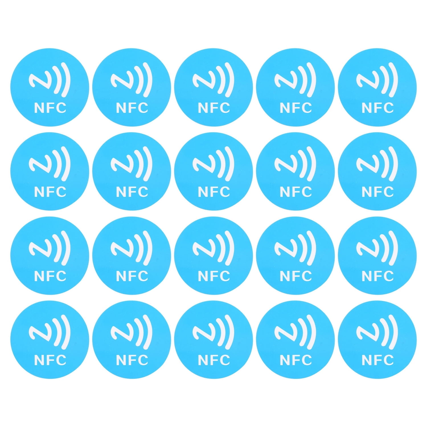 20 Pieces NFC Tags, 1.5 Inch Round NFC Stickers NFC Tags Sticker Blank ...