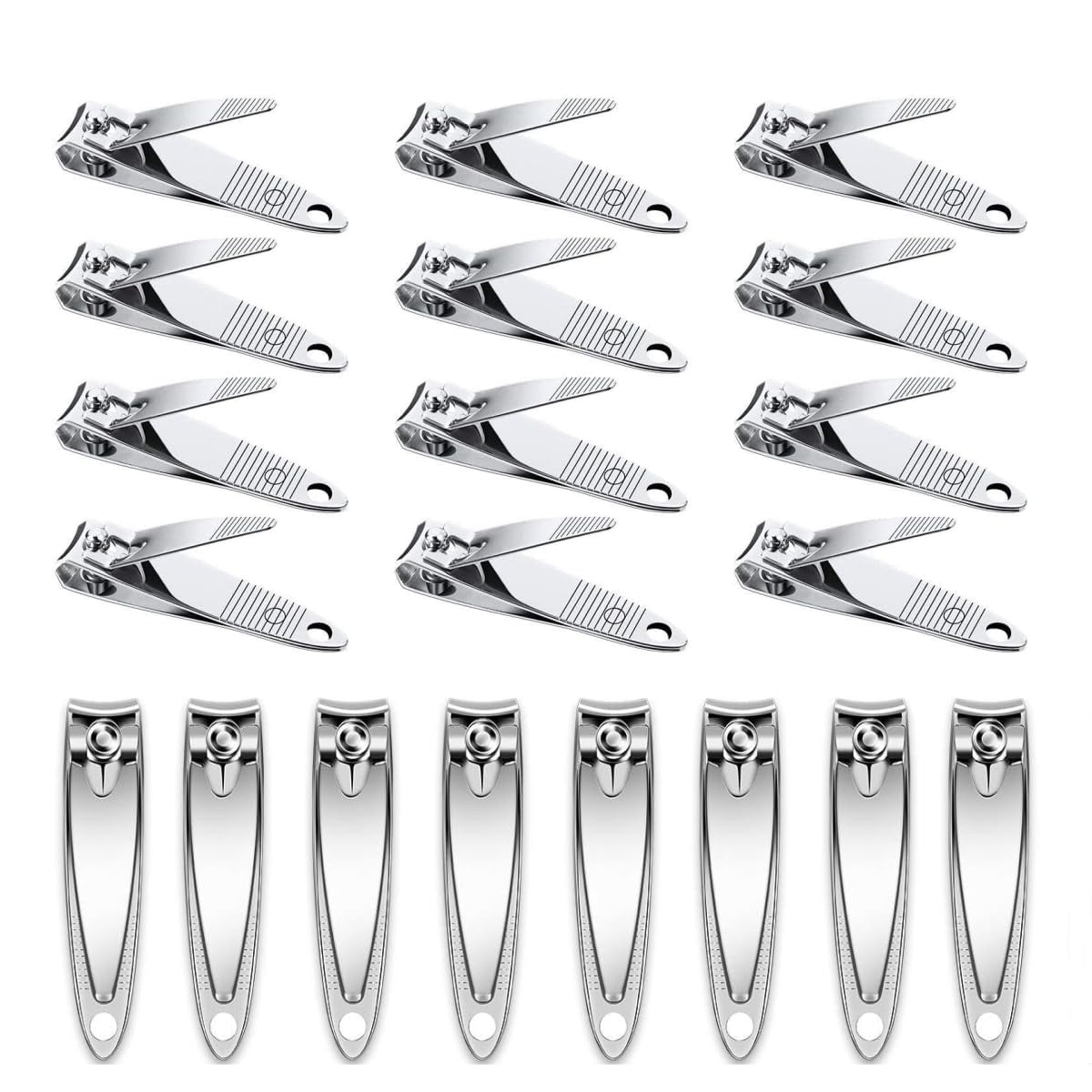 20 Pieces Nail Clippers DHF10 Bulk for Men and Women Stainless Steel ...