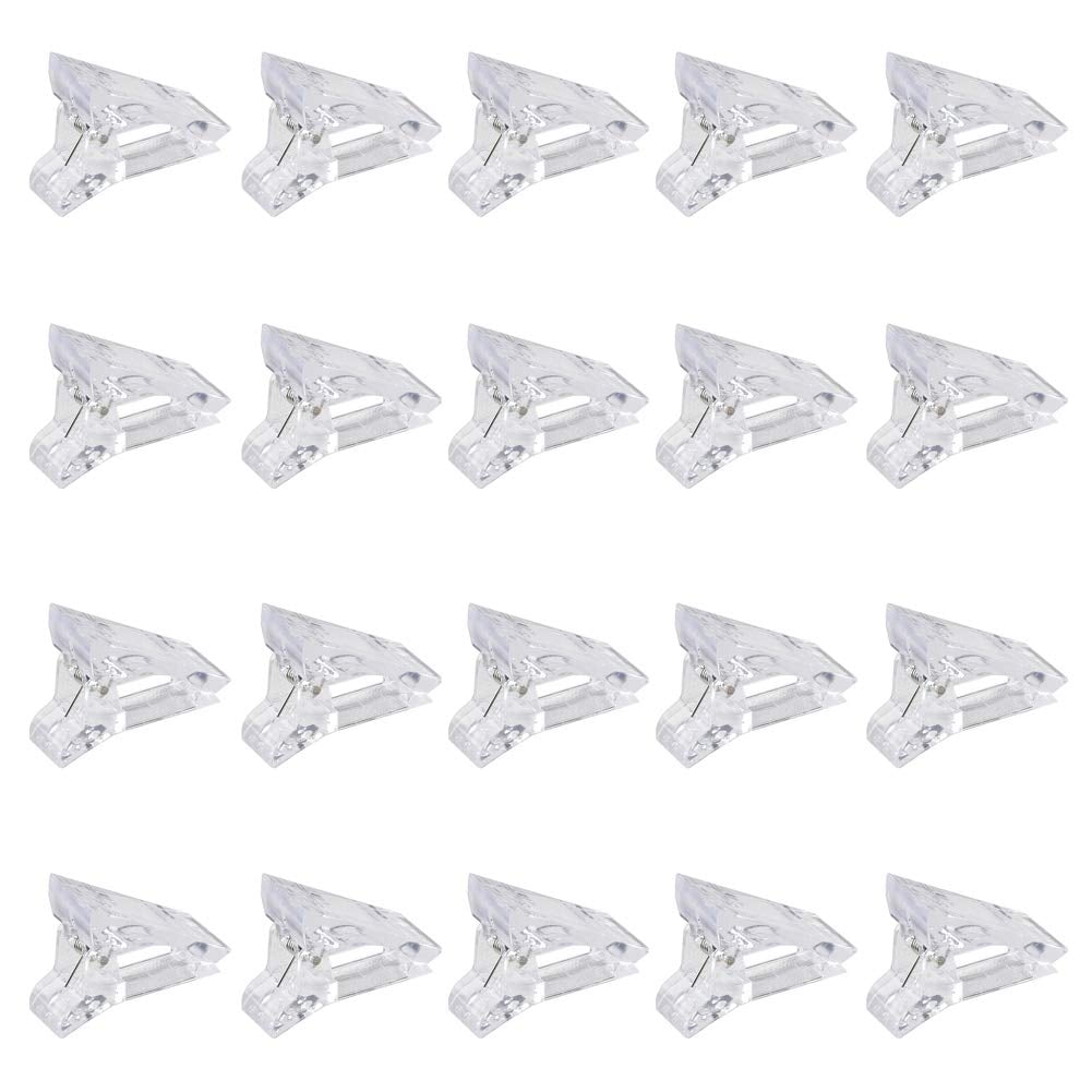 20 Pieces Nail Tips Clip Plastic Nail Clips Finger Extension Clip Clamp ...