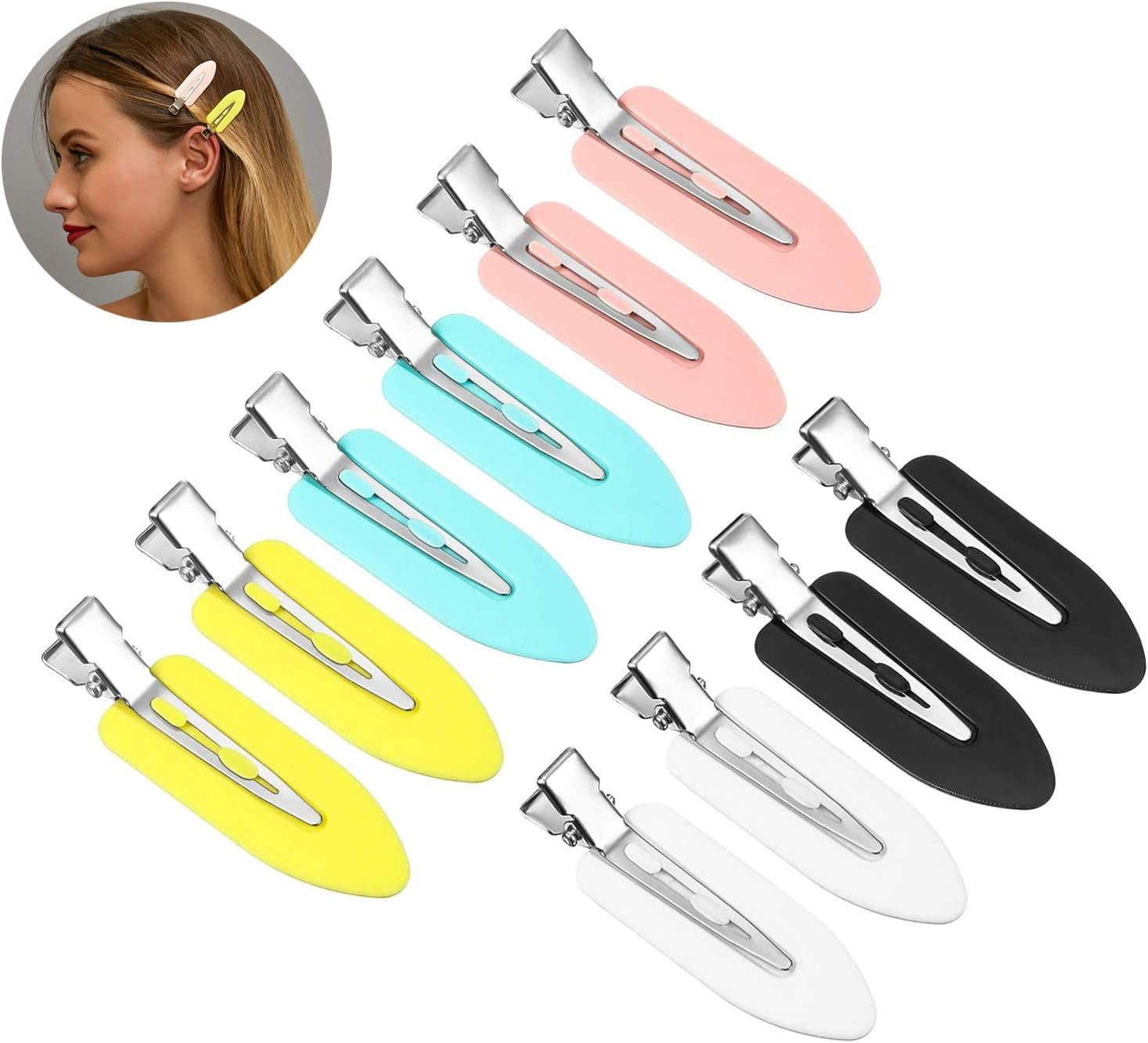 20 Pieces No Bend Hair Clips, Pin Curl Clips No Crease Hair Clips for ...