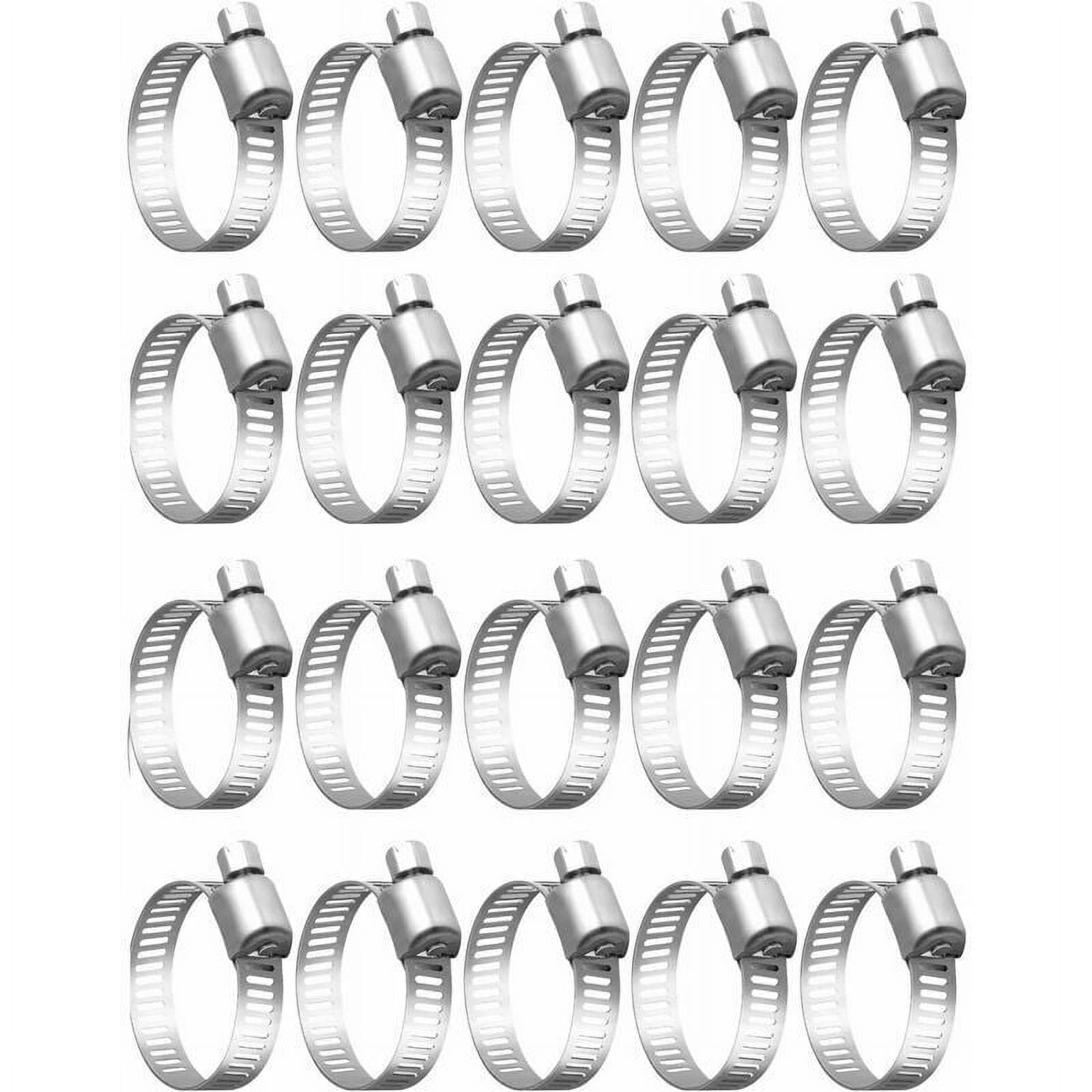 20 Pieces Pipe Clamp, Adjustable Pipe Clamp 16-25mm, 304 Stainless ...