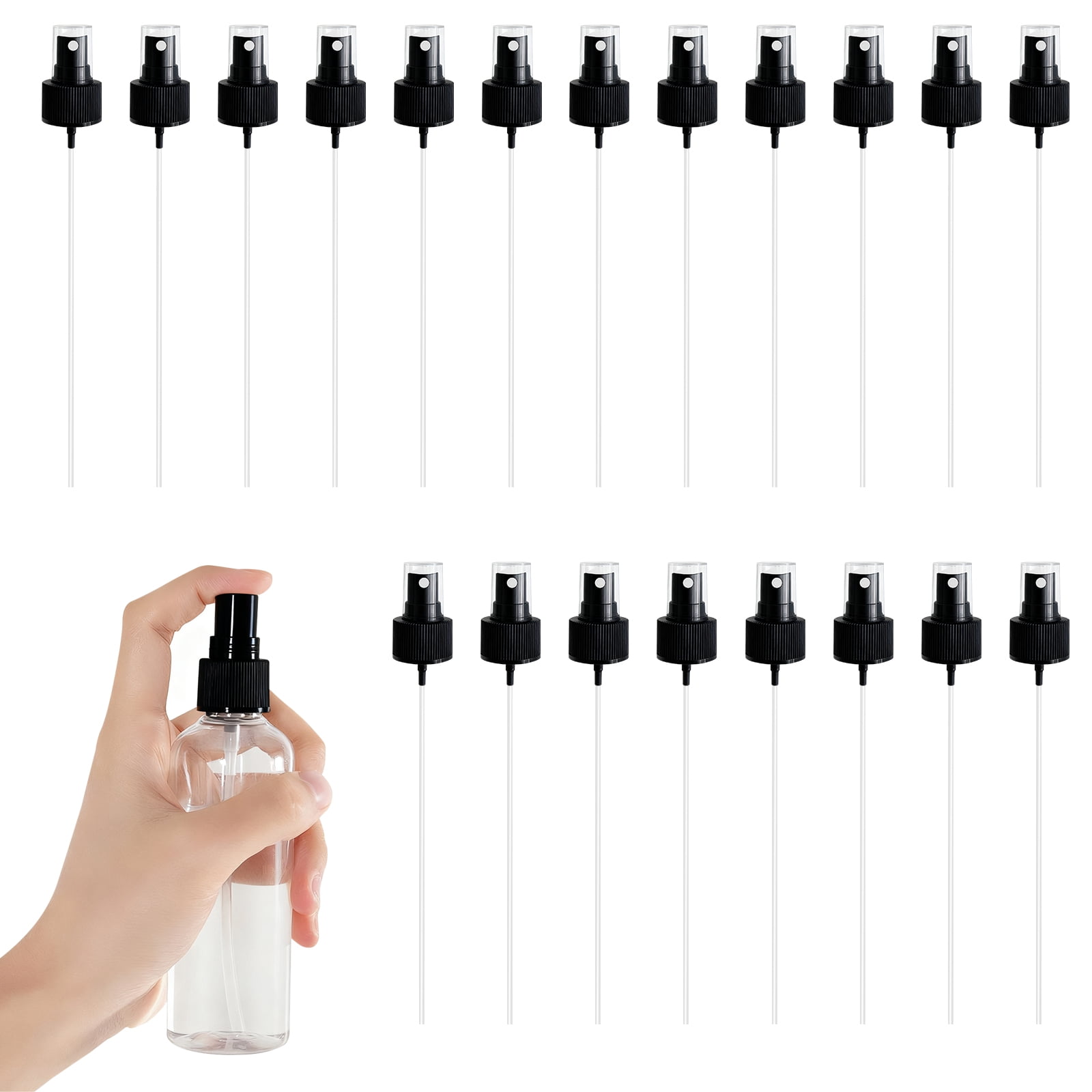 20 Pieces Plastic Spray Tops for Bottles Pump, 24/410 Perfume Fine Mist ...