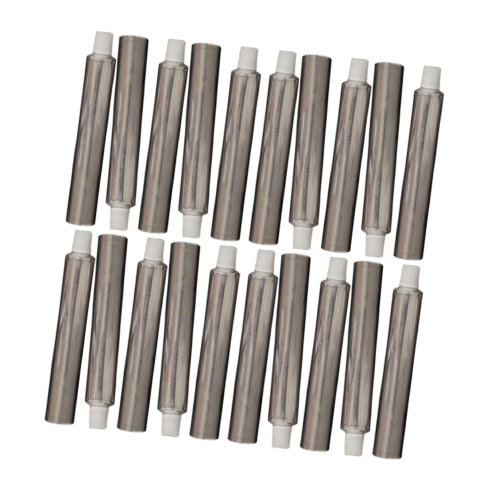 20 Pieces Portable Refillable Paint Tubes Aluminum Travel Bottles ...