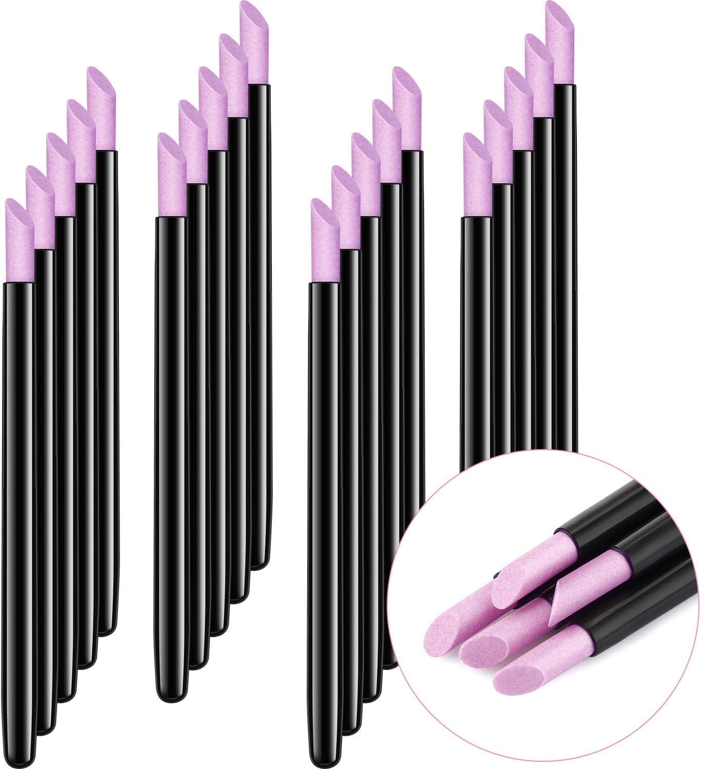 20 Pieces Pumice Stone Nail File Cuticle Stone Pusher Nail Sanding ...