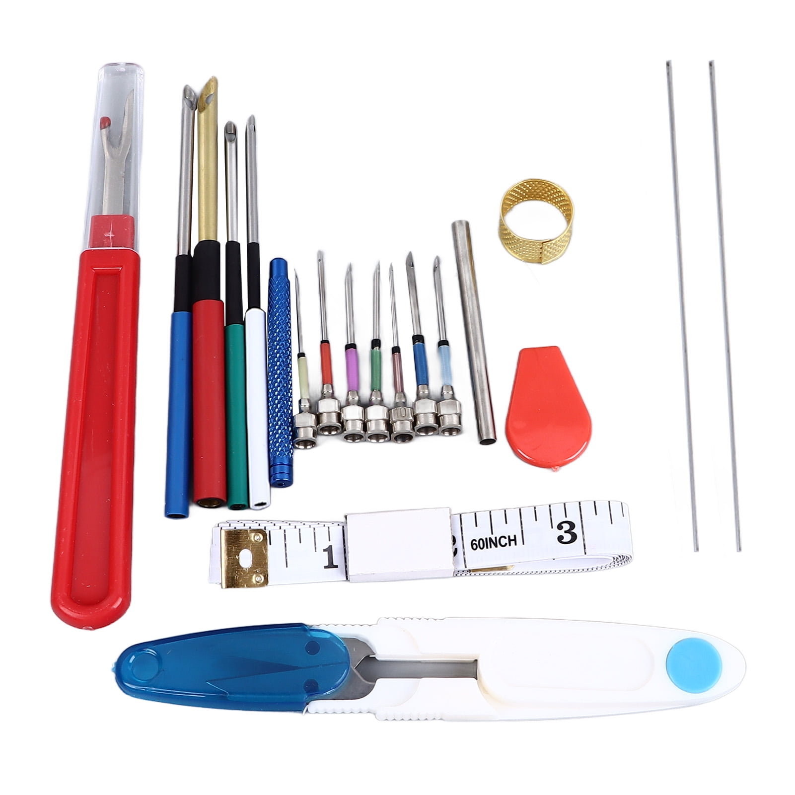 20 Pieces Punch Needle Kit Needle Threaders Embroidery Poking Cross ...