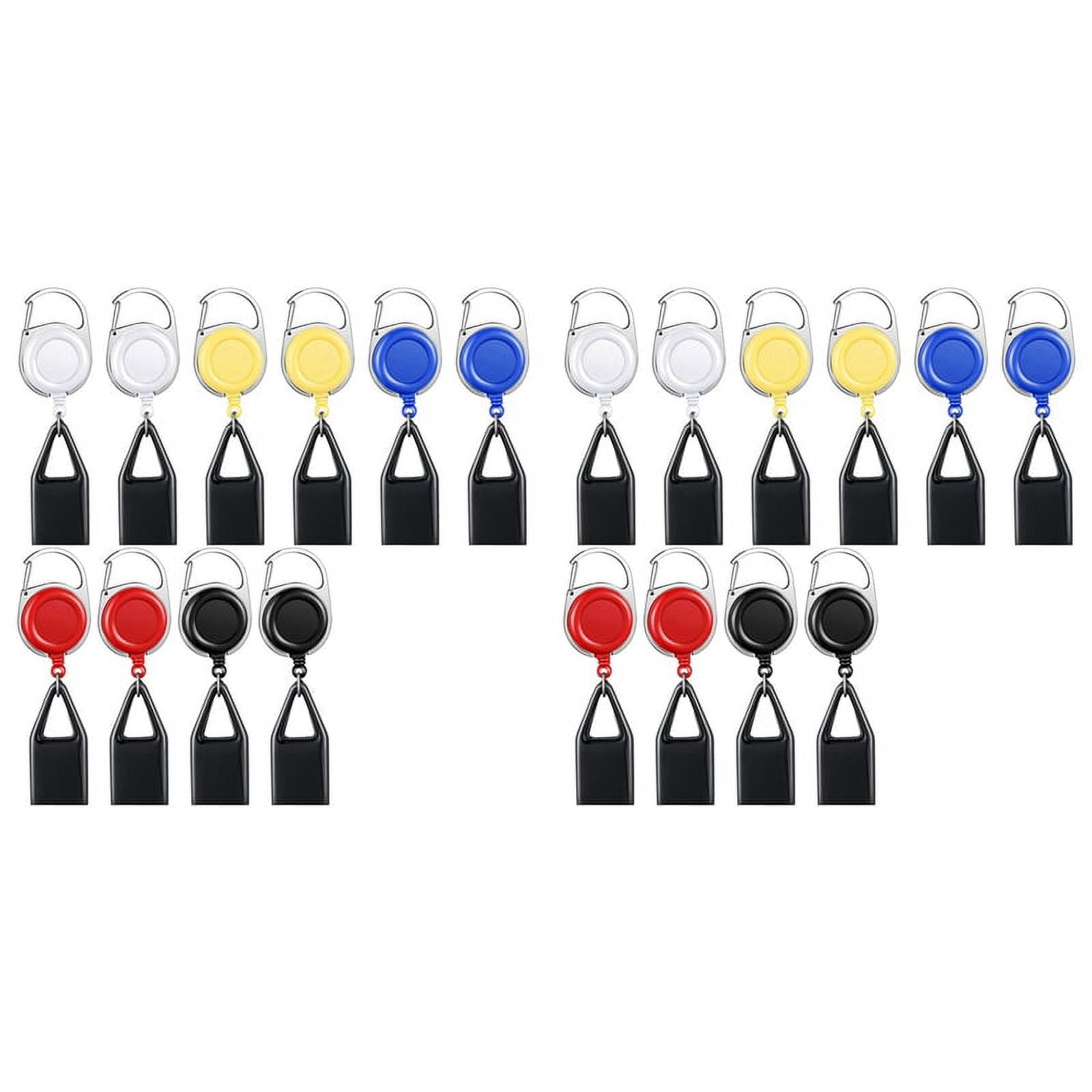 20 Pieces Retractable Lighter Clip Assorted Color Holder Keychain with ...