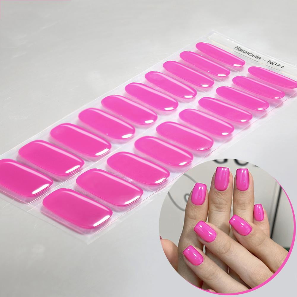 20 Pieces Semi-cured Nail Gel Stickers, UV Lamp Required J8F2 - Walmart.com