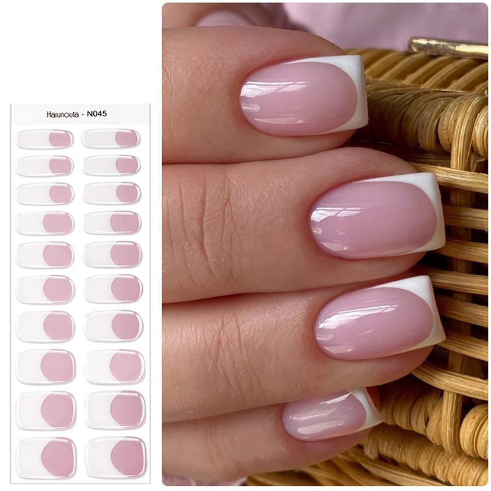 20 Pieces Semi-cured Nail Gel Stickers, UV Lamp Required S7P7 - Walmart.com