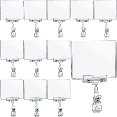 20 Pieces Sign Clips Rotating Price Tag Clip Swivel Sign Holder for ...