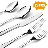 Cuisinart Sienna 20 Piece Flatware Set, Stainless Steel - Walmart.com