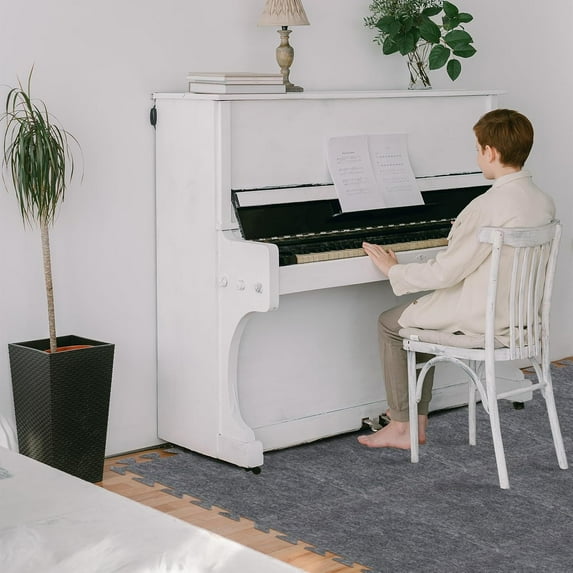 20 Pieces Sound Absorbing Interlocking Floor Mats, 11.8 x 11.8 x 0.4 ...