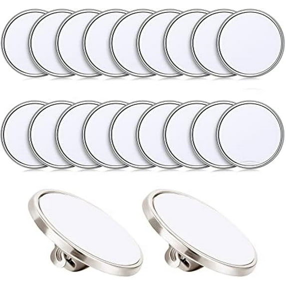 20 Pieces Sublimation Blank Pins Button Pin Badge DIY Button Badge ...