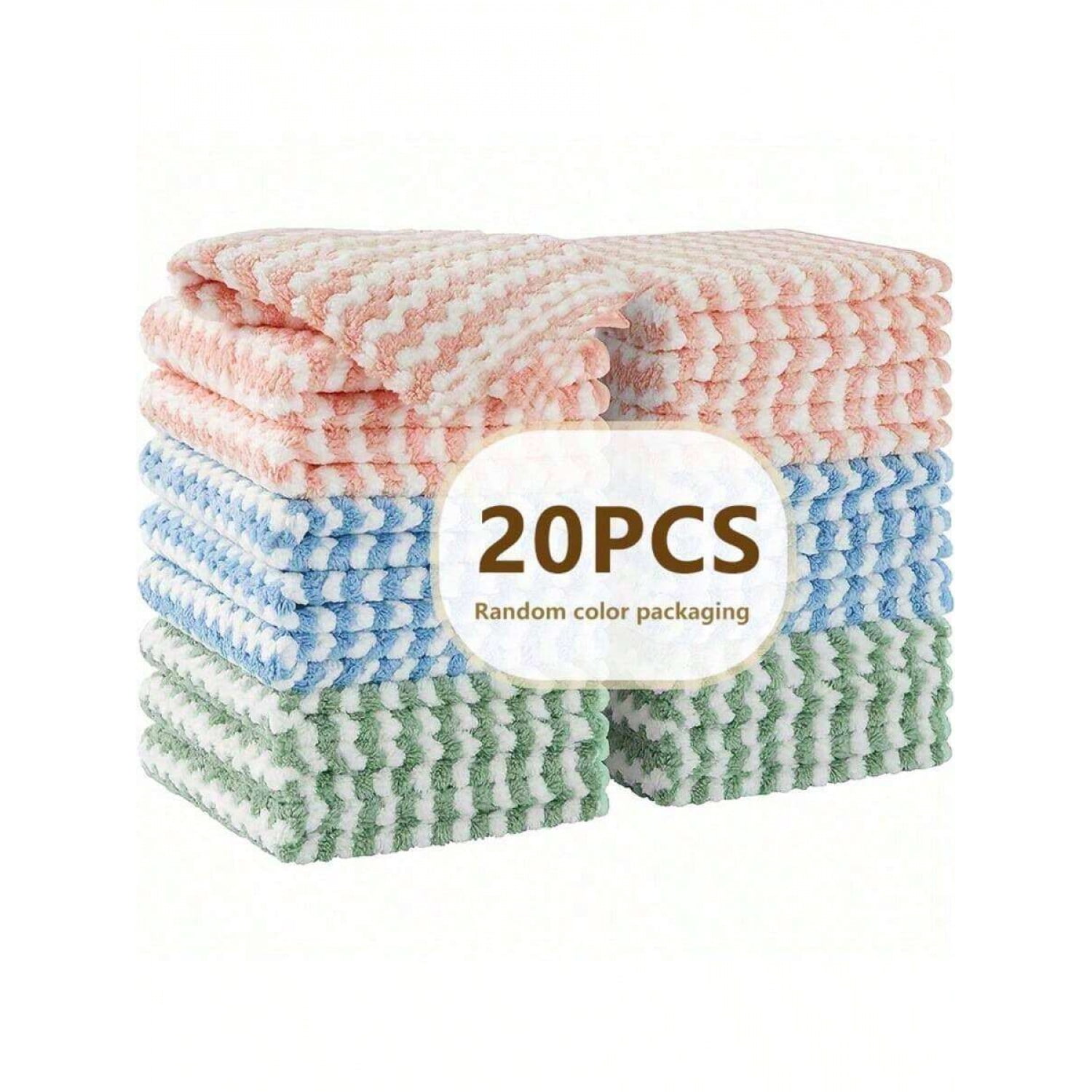 20 Pieces Super Soft Absorbent Microfiber Cleaning Cloth, Super Soft ...