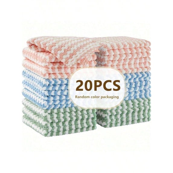 20 Pieces Super Soft Absorbent Microfiber Cleaning Cloth, Super Soft ...