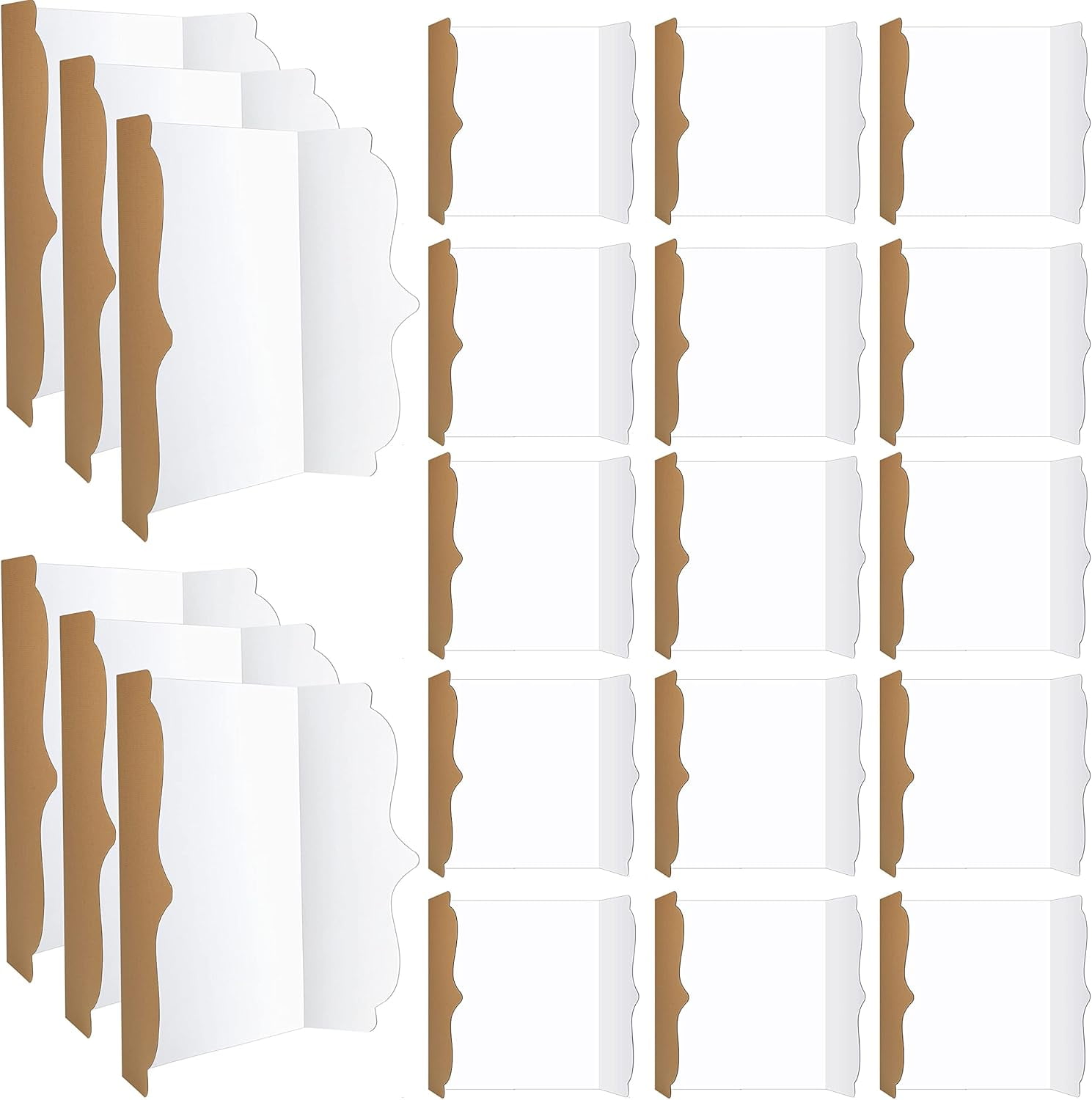 20 Pieces Trifold Poster Board 36 X 48 Inch White Foldable Presentation ...