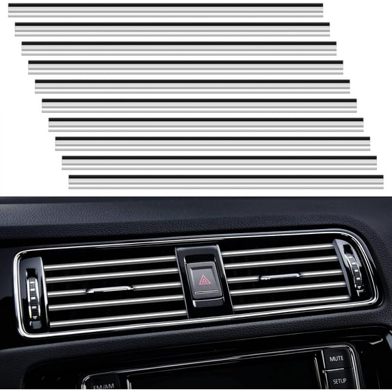 20 Pieces Universal Car Air Conditioner Vent Trim Decoration Strip ...