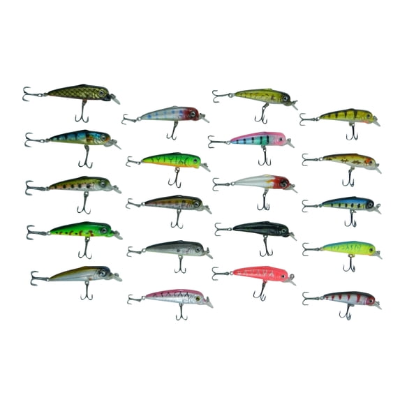 20 Pieces Variety Color Selected Tournament Fishing Lures.Minnow-55 ...