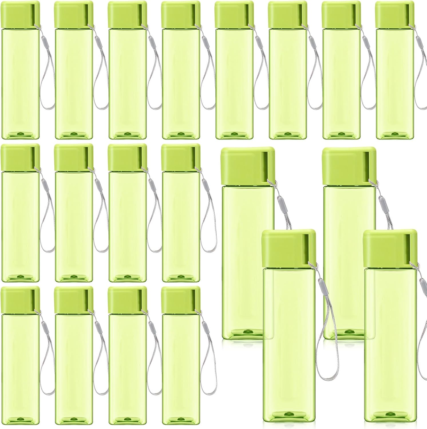 20 Pieces Water Bottle Bulk 17 oz Plastic Water Bottles Bulk Gym Sports ...