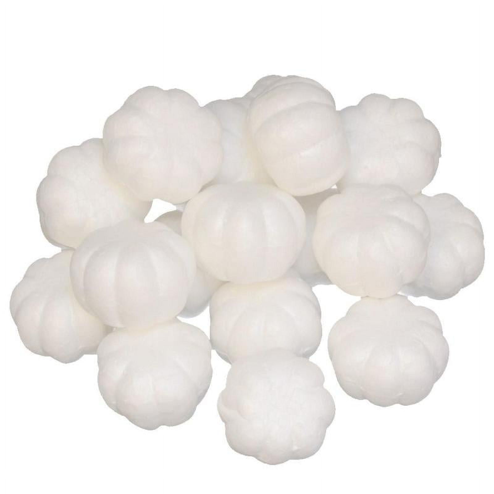 20 Pieces White Halloween Pumpkin Polystyrene Foam Decor for Kid Craft ...