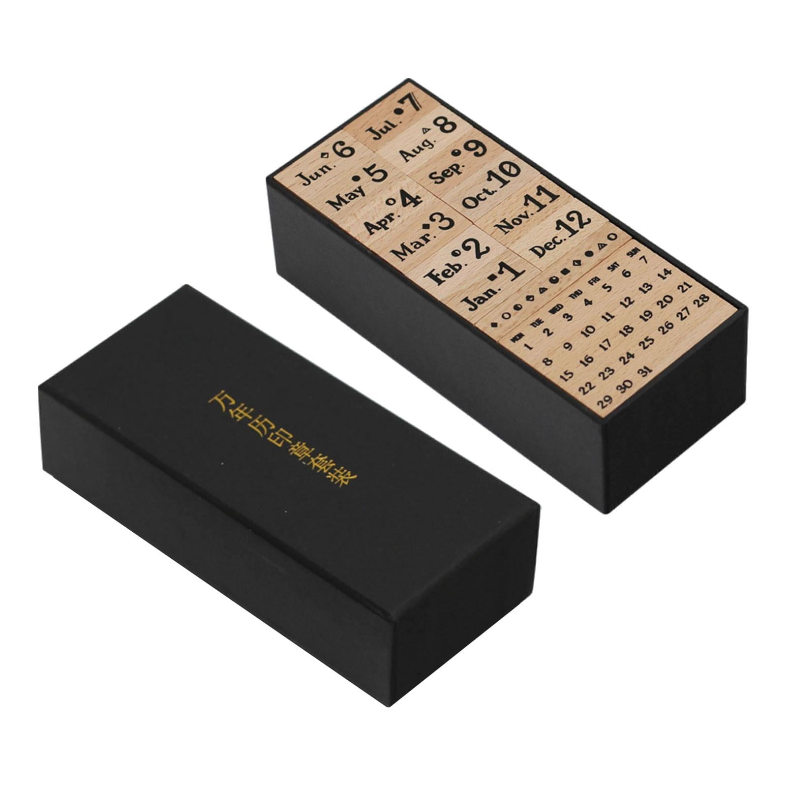 20 Pieces Wooden Rubber Stamps Calendar Designs Multipurpose Sizes for ...