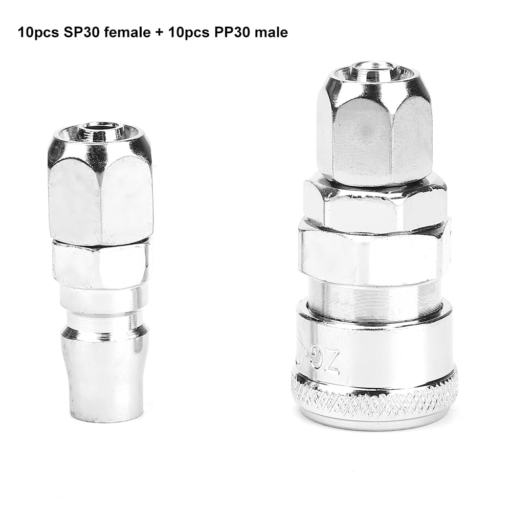 20 Pieces for Air Compressor Hoses, Quick Connect Fittings Galvanized ...
