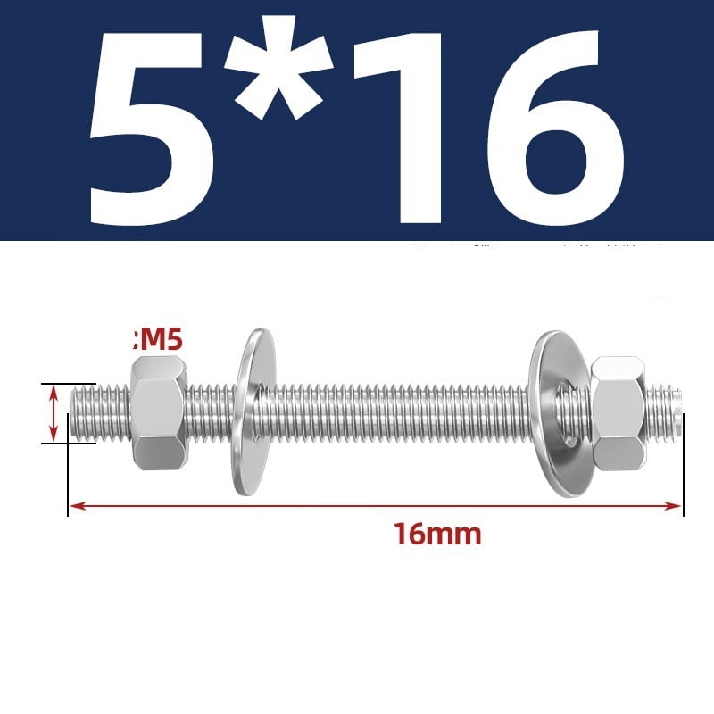 20 Pieces of 304 Stainless Steel Wall-Penetrating Screw Threads - M4/M5 ...
