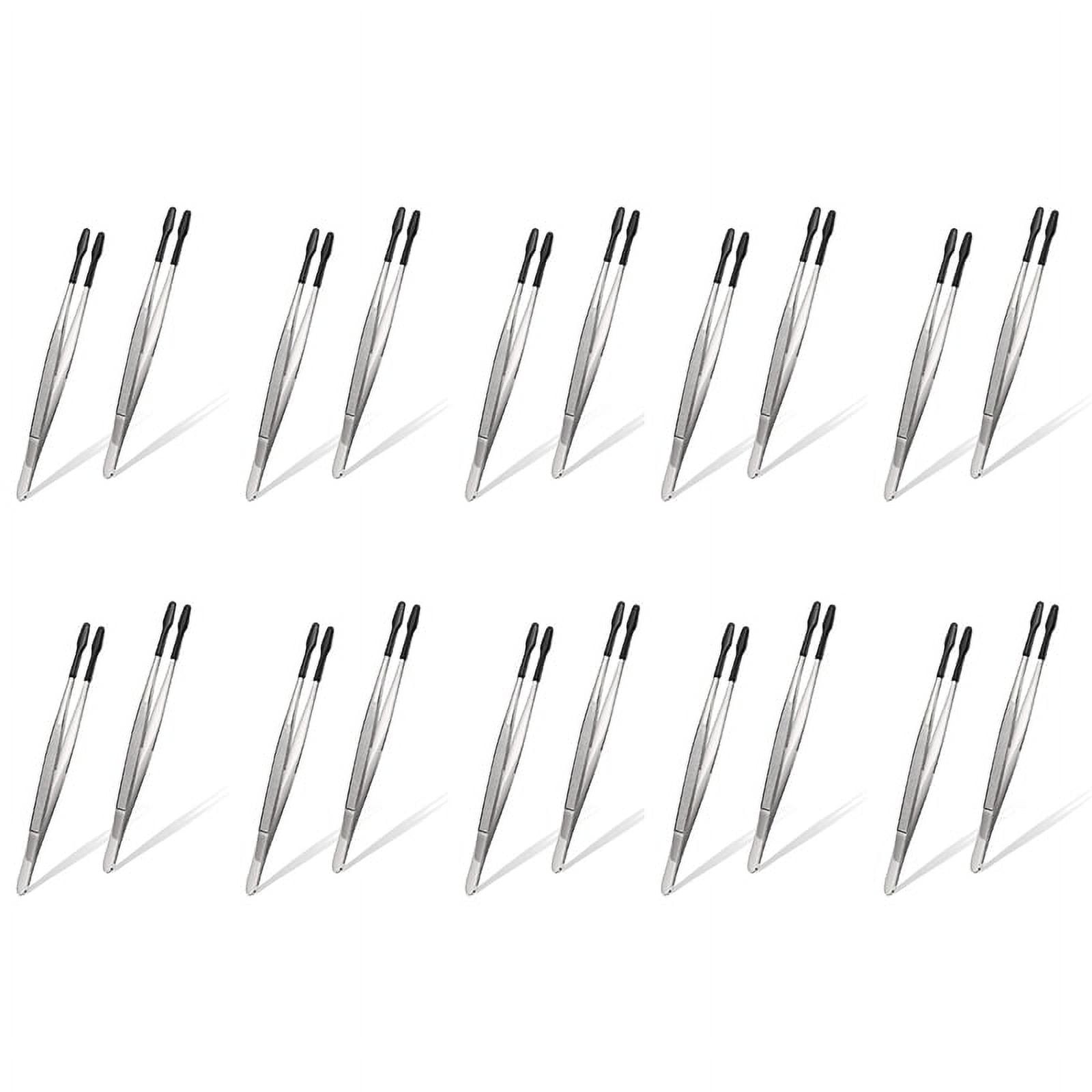 20 Pieces of Rubber Tip Tweezers PVC Silicone Precision Tweezers ...