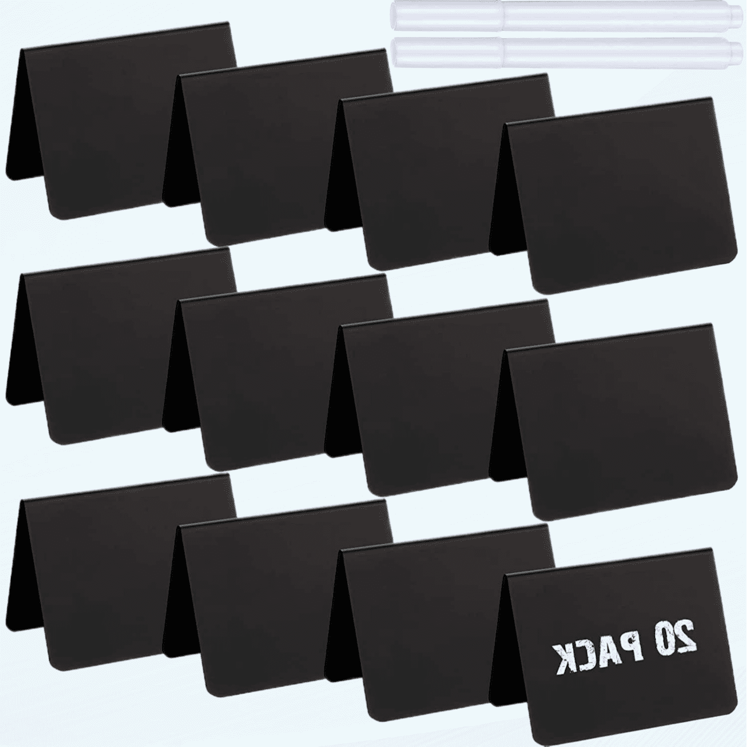 20 PiecesA-Shaped Chalkboard Tables Buffet Tags PVC Erasable ...