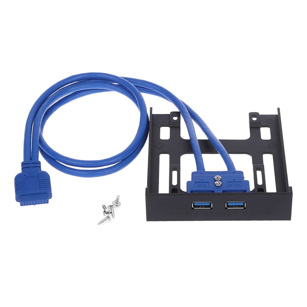 20 Pin 3.5" Floppy Bay Front Panel 2 Ports USB 3.0 Expansion Adapter ...