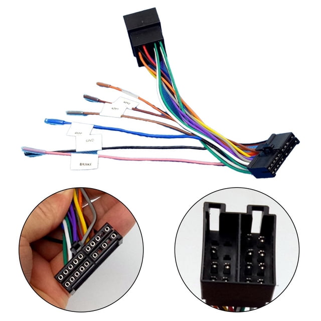 20-Pin Cable Adapter to ISO Wiring Harness Adapter 20-Pin ISO Car Radio ...