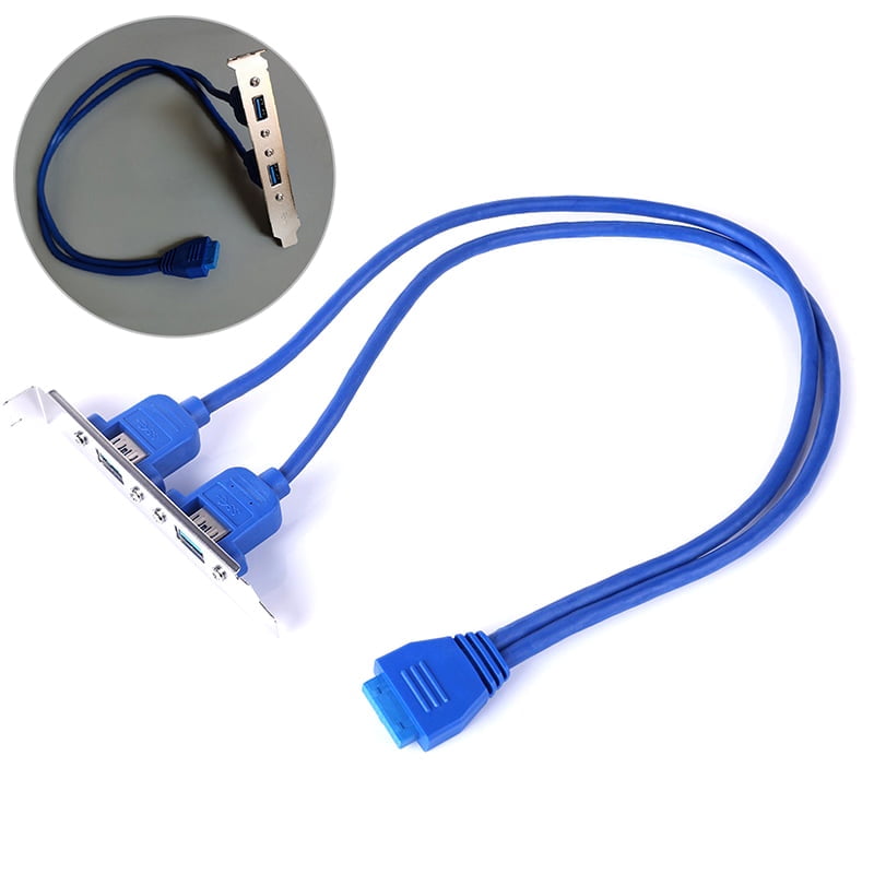 20 Pin to Dual USB3.0 Baffle Extension Cable High Speed Back Panel ...