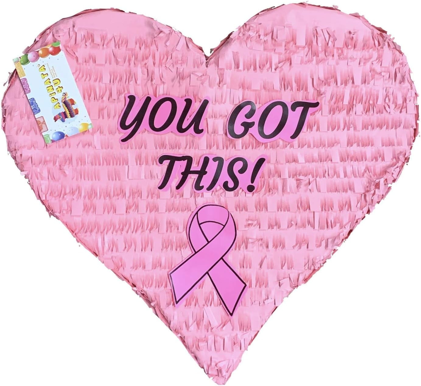 20" Pink Breast Cancer Awareness Pinata You Got This! Pink Heart Pinata ...