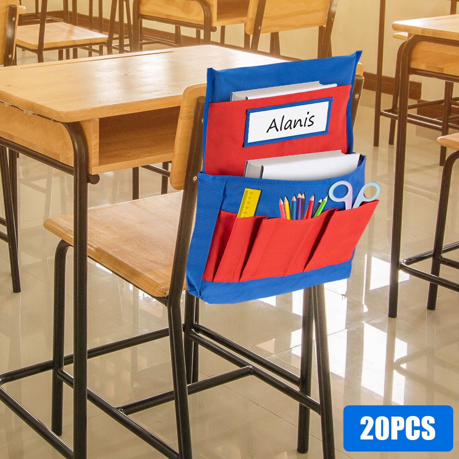 Pocket Chair Chair Pockets Classroom Student Chair Organizer With Name ...