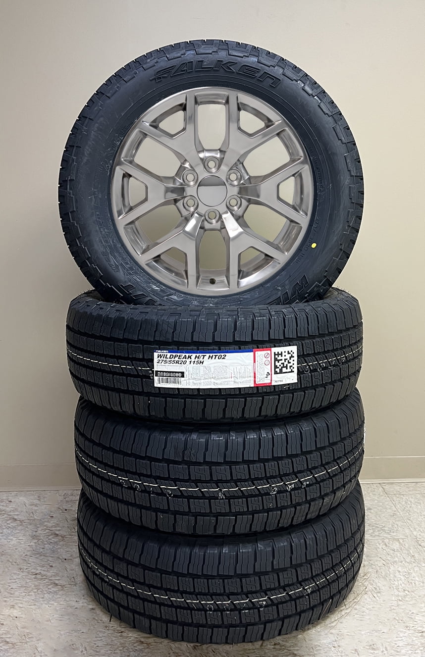 20" Polished Honeycomb Wheels with 275/55R20 All Season Tires SET of 4 ...