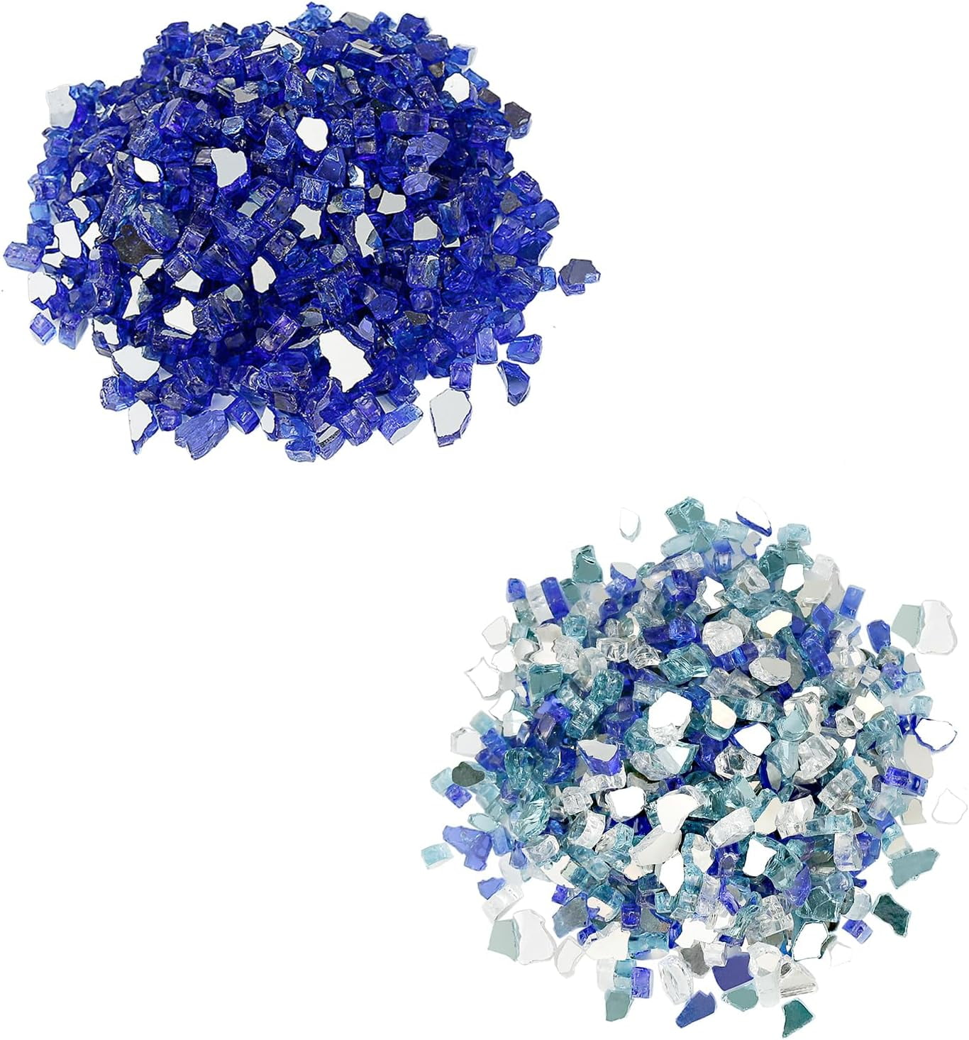 20 Pound Fire Glass for Fire Pit - 1/2 inch Reflective Fire Glass Rocks ...